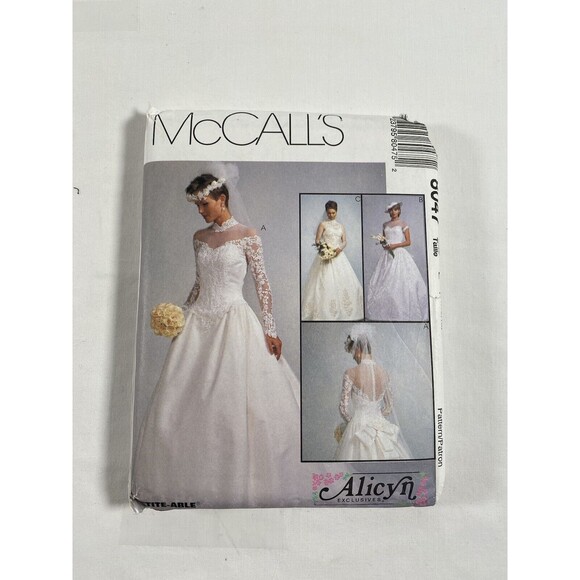 McCall's | Other | Vtg Mccalls Sewing Pattern 847 Miss Wedding Dress ...